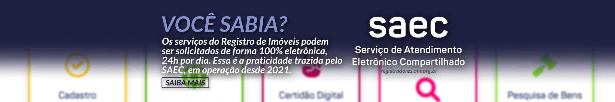Os serviços do Registro de Imóveis, na palma das mãos, através do SAEC ...